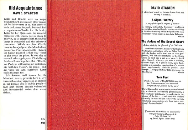 "Old Acquaintance" 1962 STACTON, David