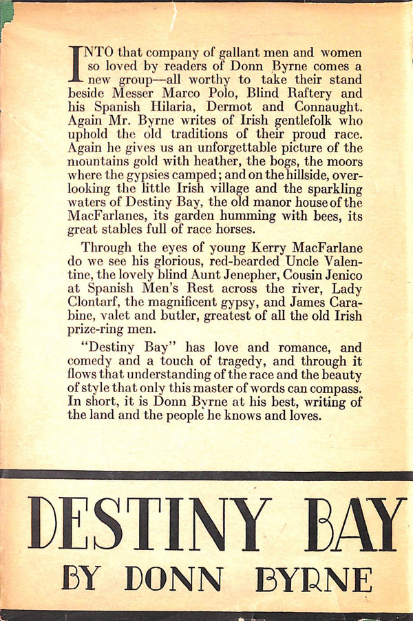 "Destiny Bay" 1928 BYRNE, Donn