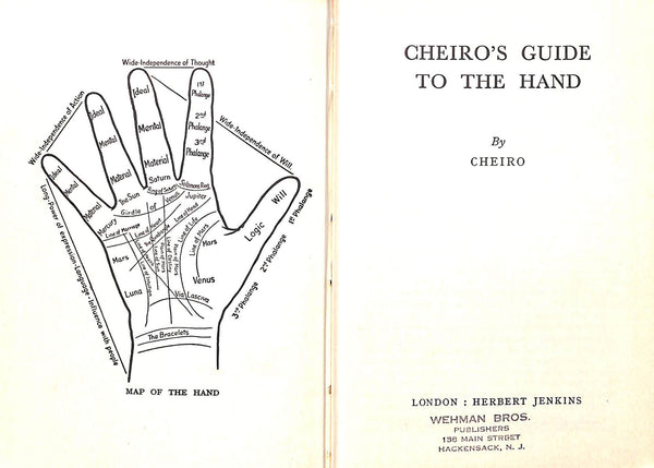 "Cheiro's Guide To The Hand" Herbert Jenkins