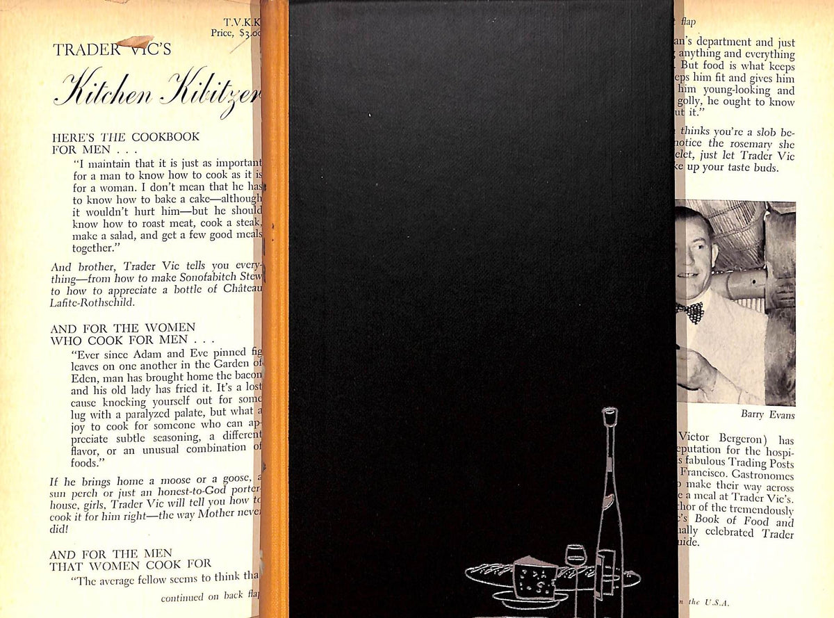 "Trader Vic's Kitchen Kibitzer" 1952 VIC, Trader [BERGERON, Victor]