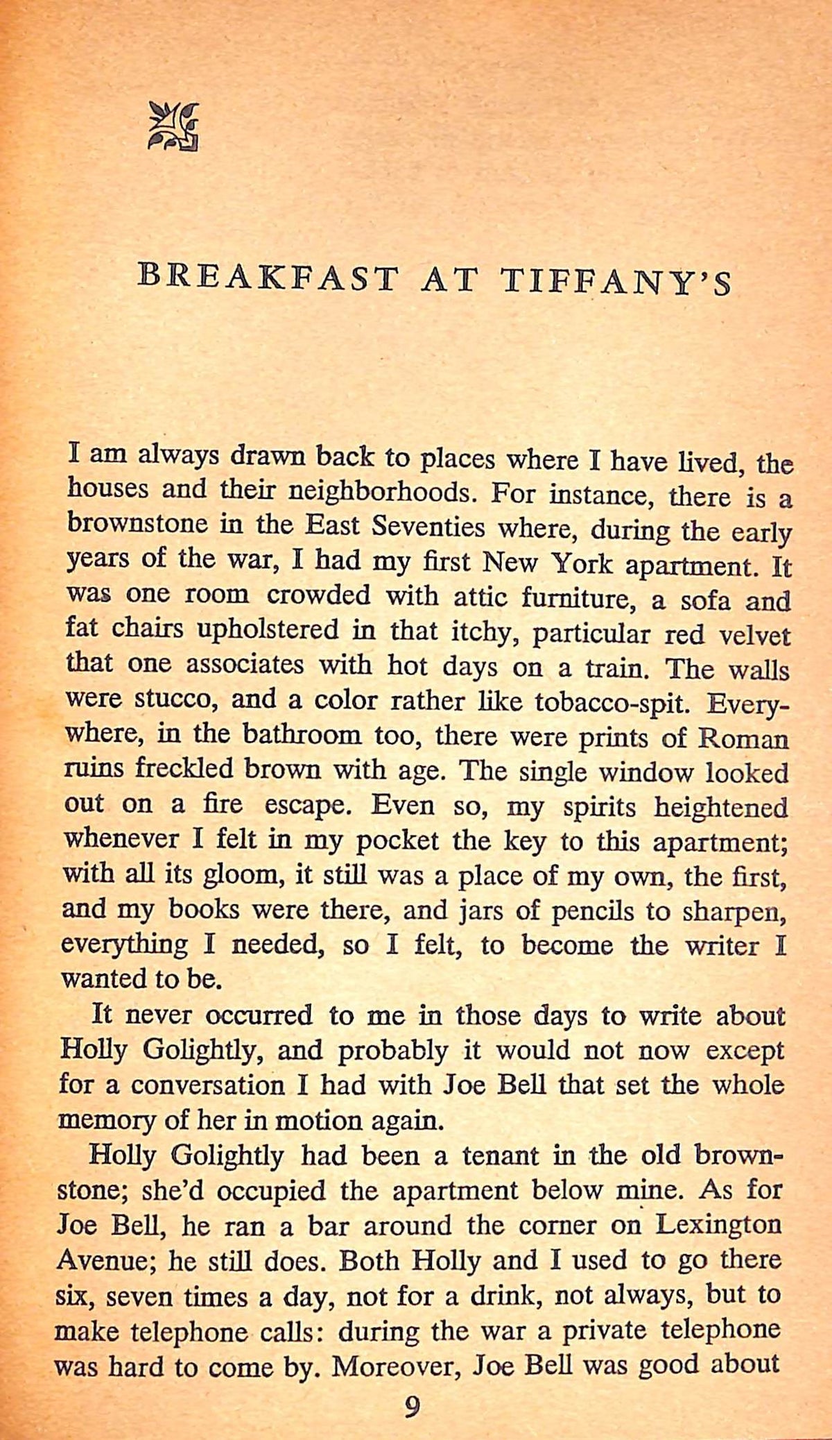 "Breakfast At Tiffany's" 1961 CAPOTE, Truman