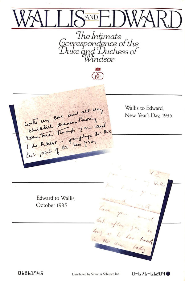 "Wallis And Edward Letters 1931-1937: The Intimate Correspondence Of T