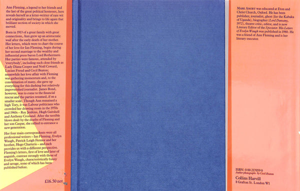"The Letters Of Ann Fleming" 1985 AMORY, Mark