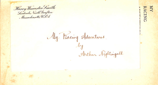 "My Racing Adventures" 1900 NIGHTINGALL, Arthur