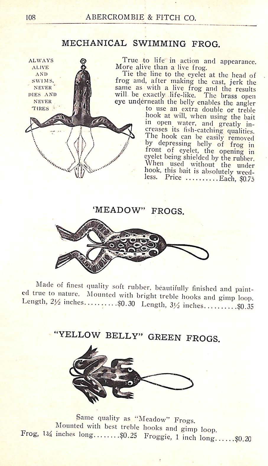 "Abercrombie & Fitch Fishing Tackle 1911 Catalog"