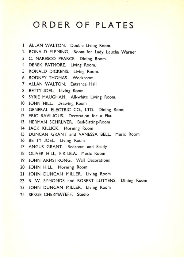 "Colour Schemes For The Modern Home" 1933 PATMORE, Derek