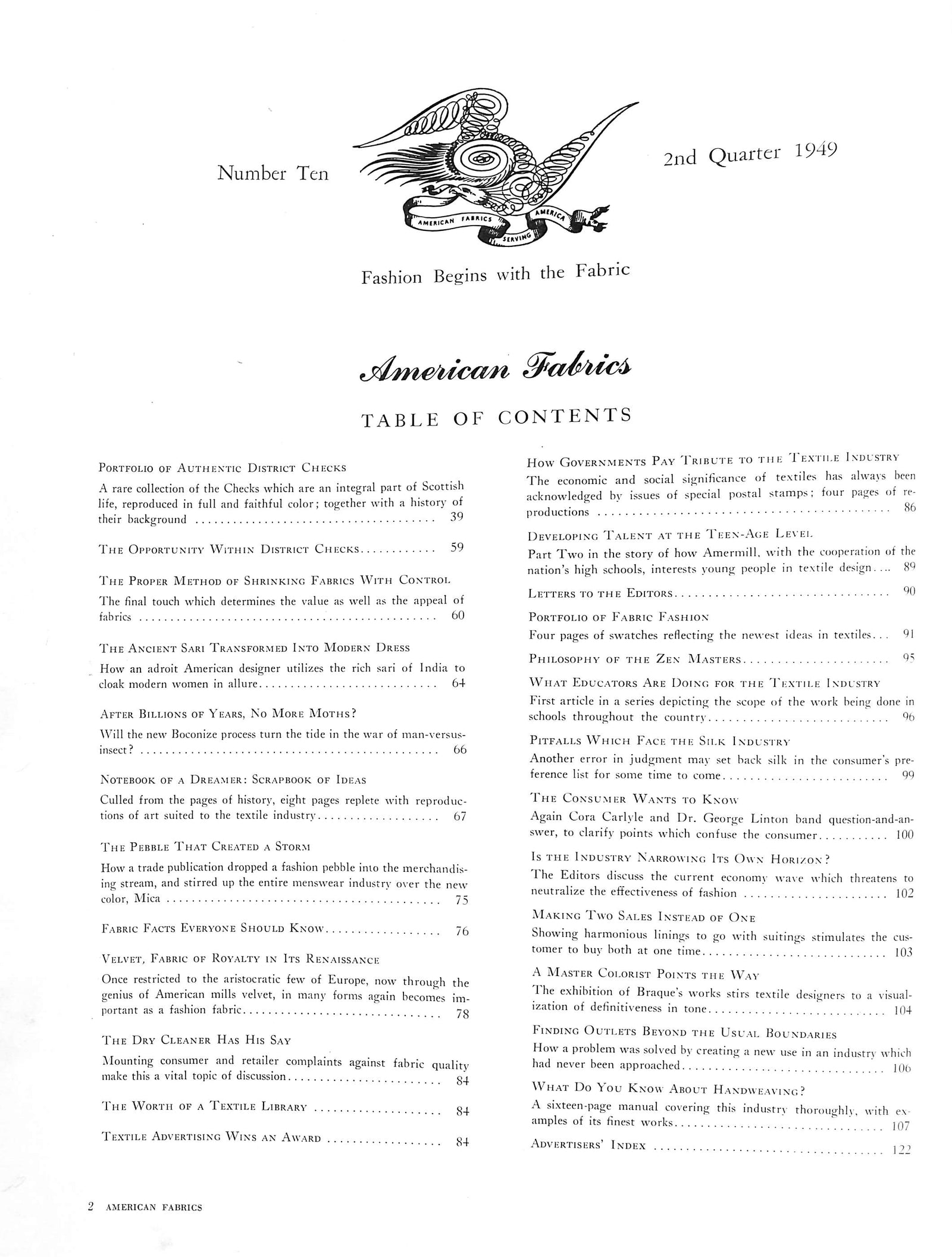 American Fabrics Number 10 2nd Quarter 1949