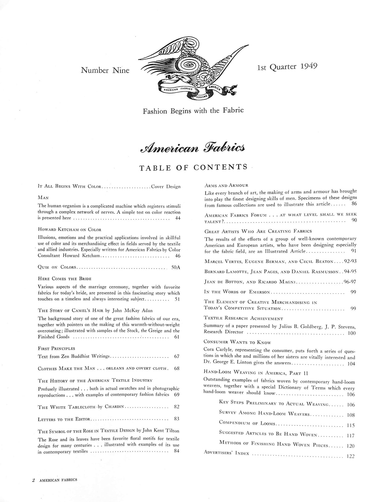 American Fabrics Number 9 1st Quarter 1949