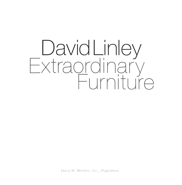"Extraordinary Furniture" 1996 LINLEY, David