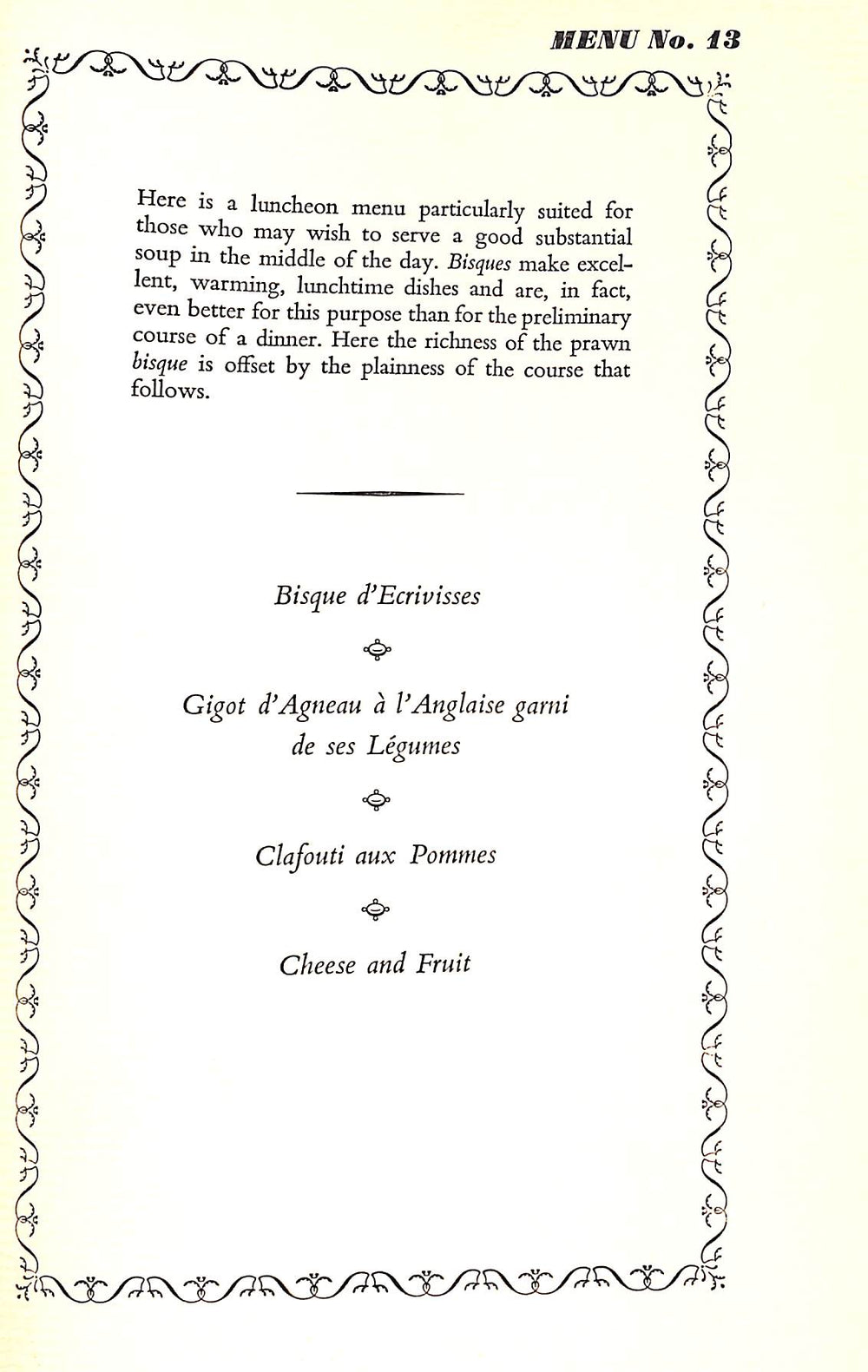 "Royal Menus" 1960 ROUSSIN, Rene