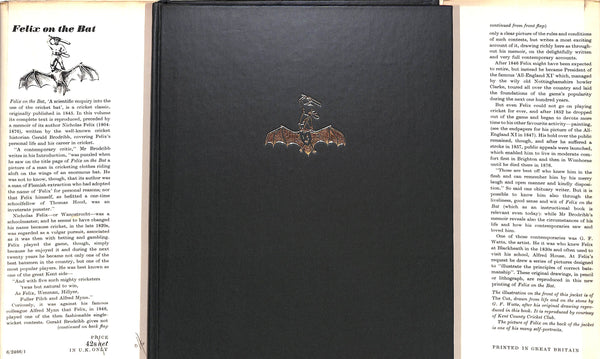"Felix On The Bat: With A Memoir Of Nicholas Felix" 1962 BRODRIBB, Ger