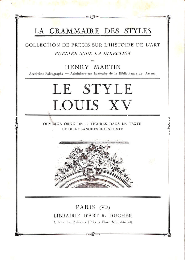 "Le Style Louis XV" 1925