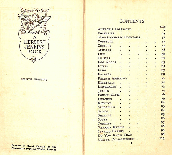 "Cocktails: How To Mix Them" Robert of The Embassy Club