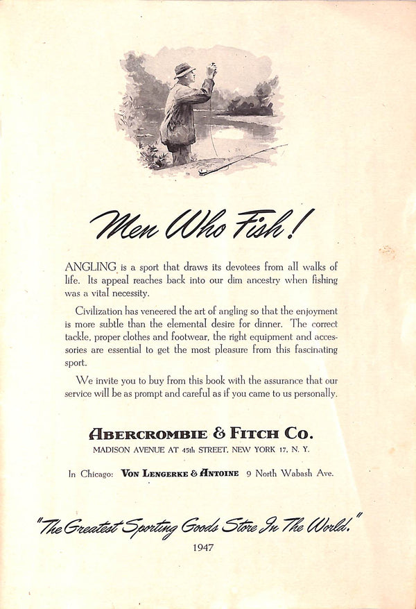 "Abercrombie & Fitch Men Who Fish!" 1947 Angling Catalog (SOLD)