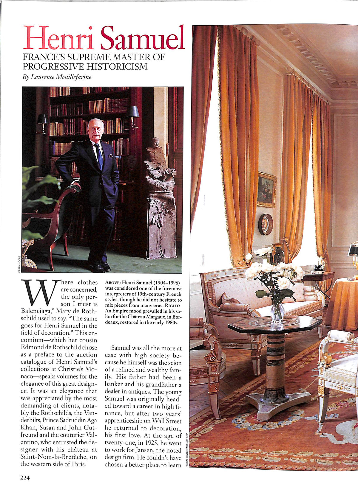 Architectural Digest: Interior Design Legends January 2000
