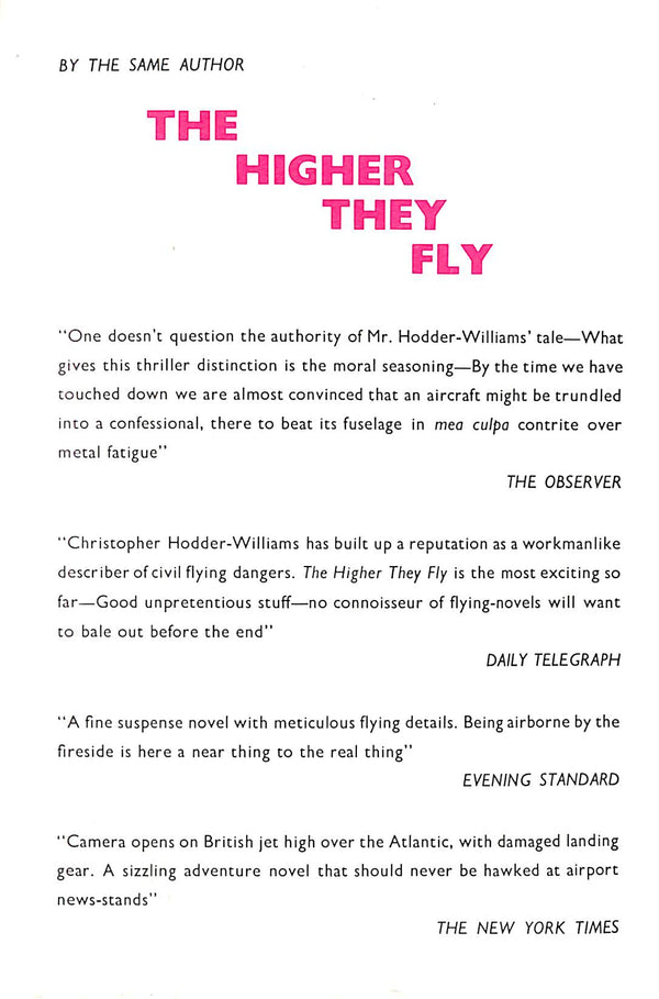 "The Main Experiment" 1964 HODDER-WILLIAMS, Christopher