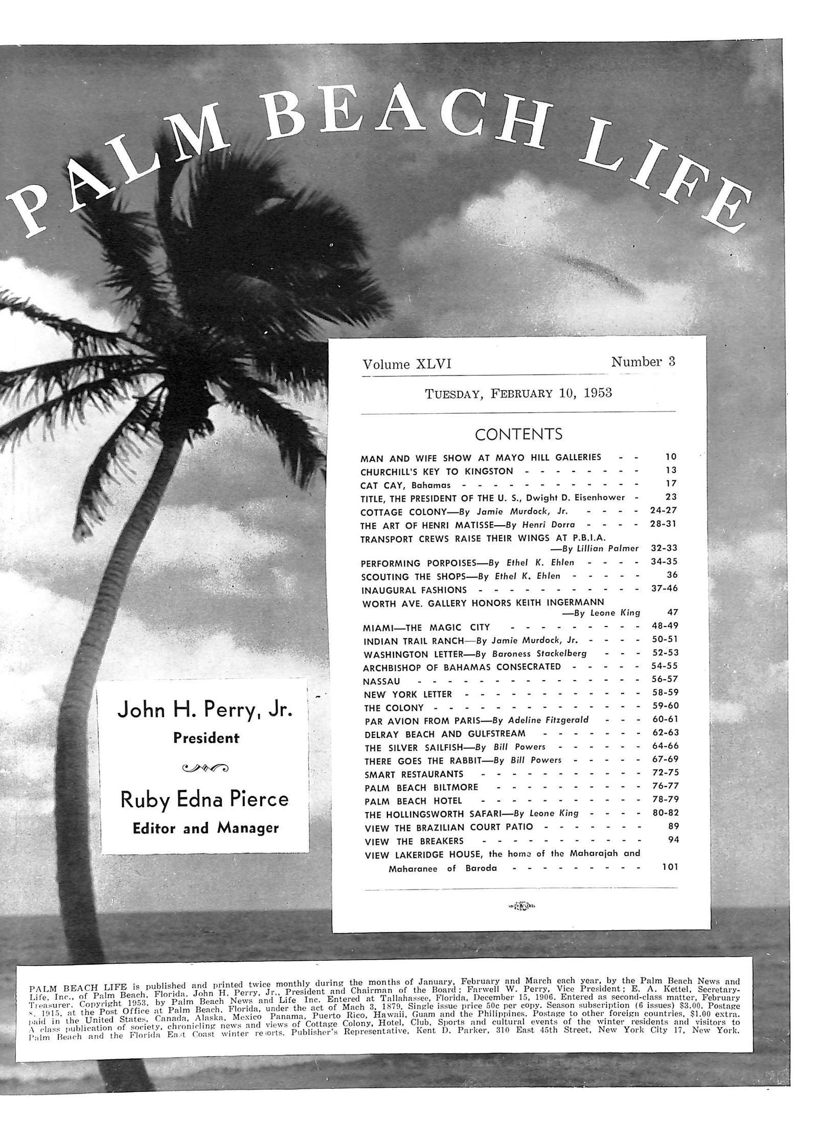 Palm Beach Life Magazine February 10, 1953