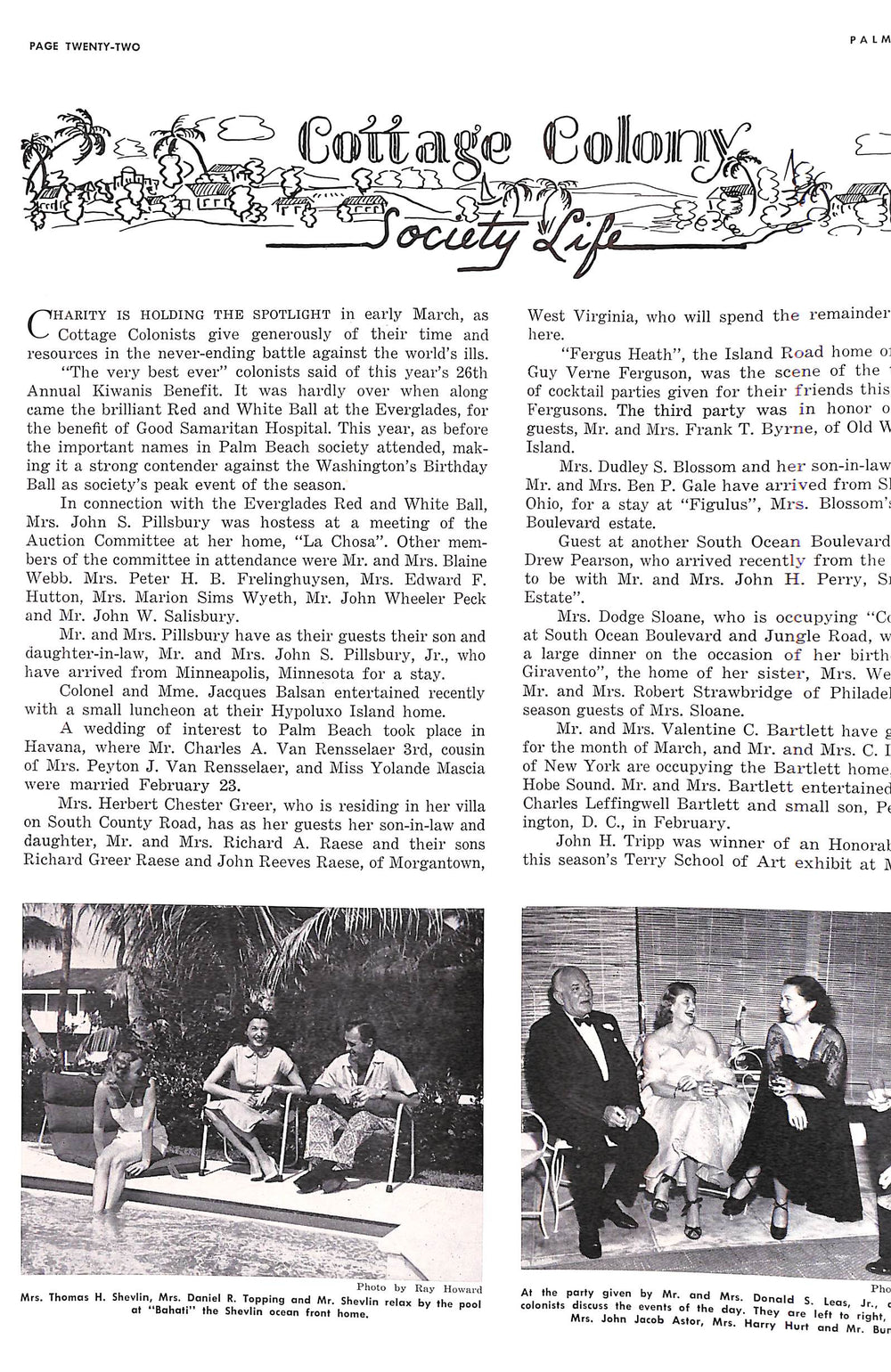 Palm Beach Life Magazine March 11, 1952