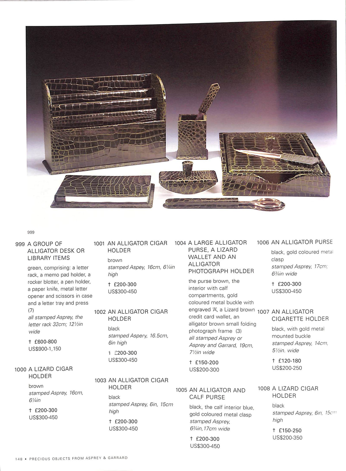 "Precious Objects From Asprey & Garrard" 2001 Sotheby's