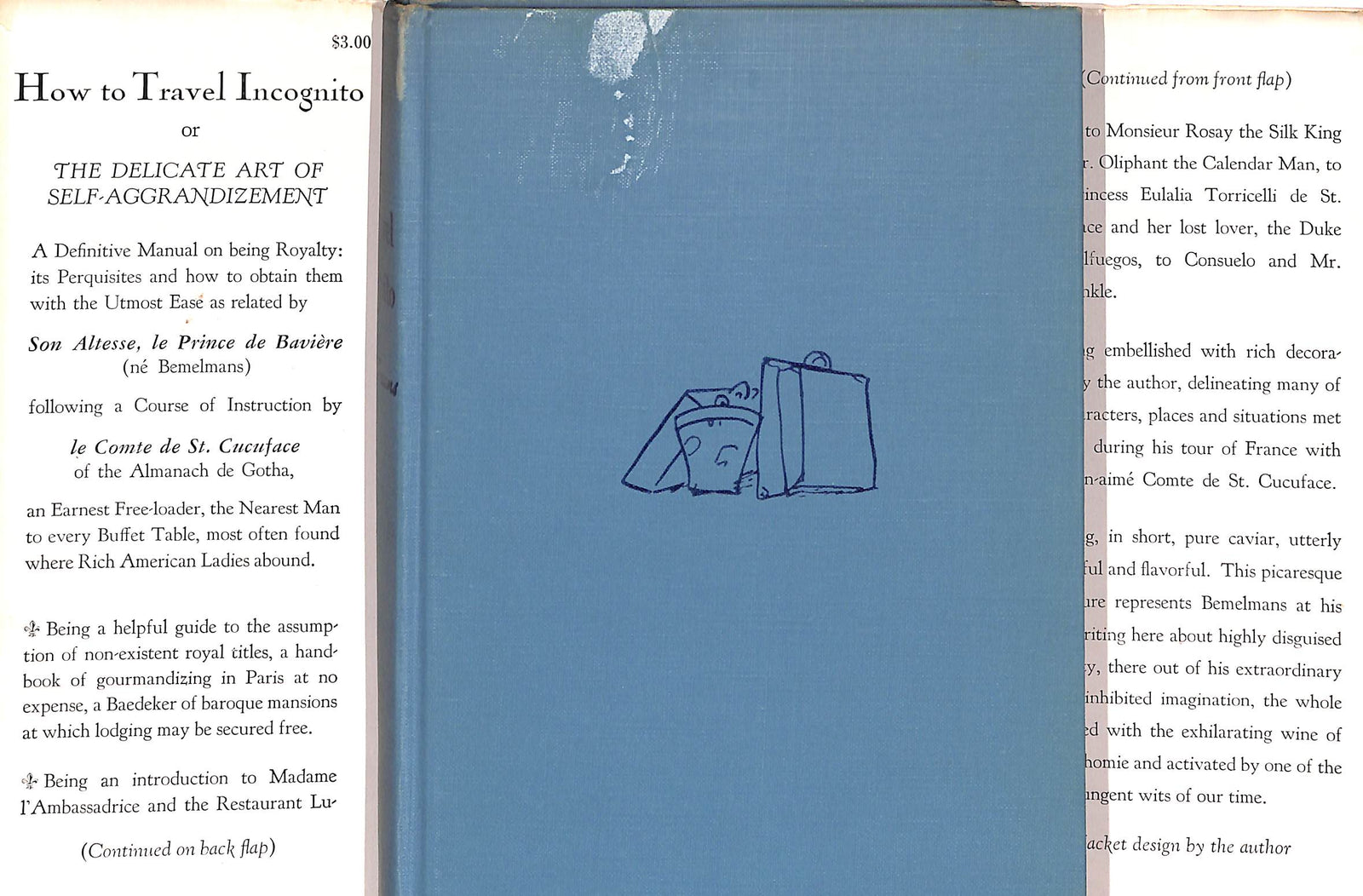 "How To Travel Incognito" 1951 BEMELMANS, Ludwig (SIGNED w/ DRAWING)