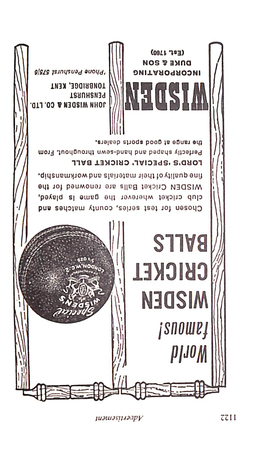 "Wisden Cricketers' Almanack 109th Edition" 1972 PRESTON, Norman