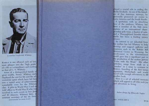 "High Peaks" 1977 WHITNEY, C.V. (INSCRIBED!)