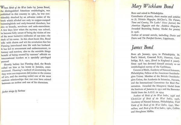 "How 007 Got His Name" 1966 BOND, Mary Wickham (INSCRIBED To Dick Cave