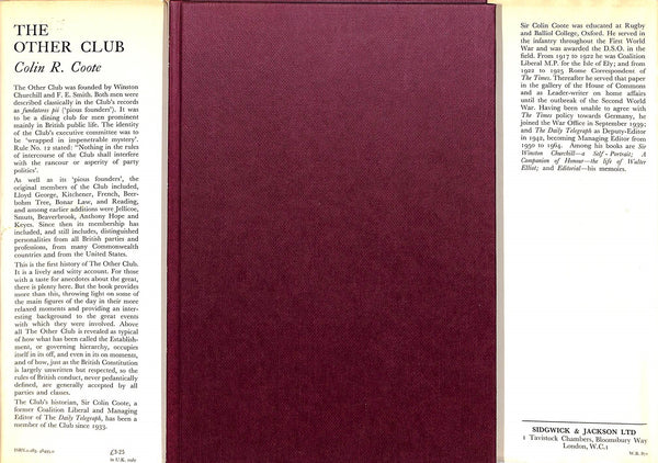 "The Other Club" 1971 COOTE, Colin R. (SOLD)