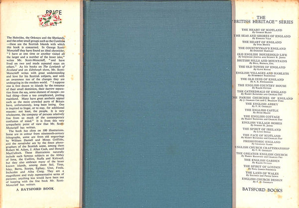 "The Scottish Islands" 1952 SCOTT-MONCRIEFF, George