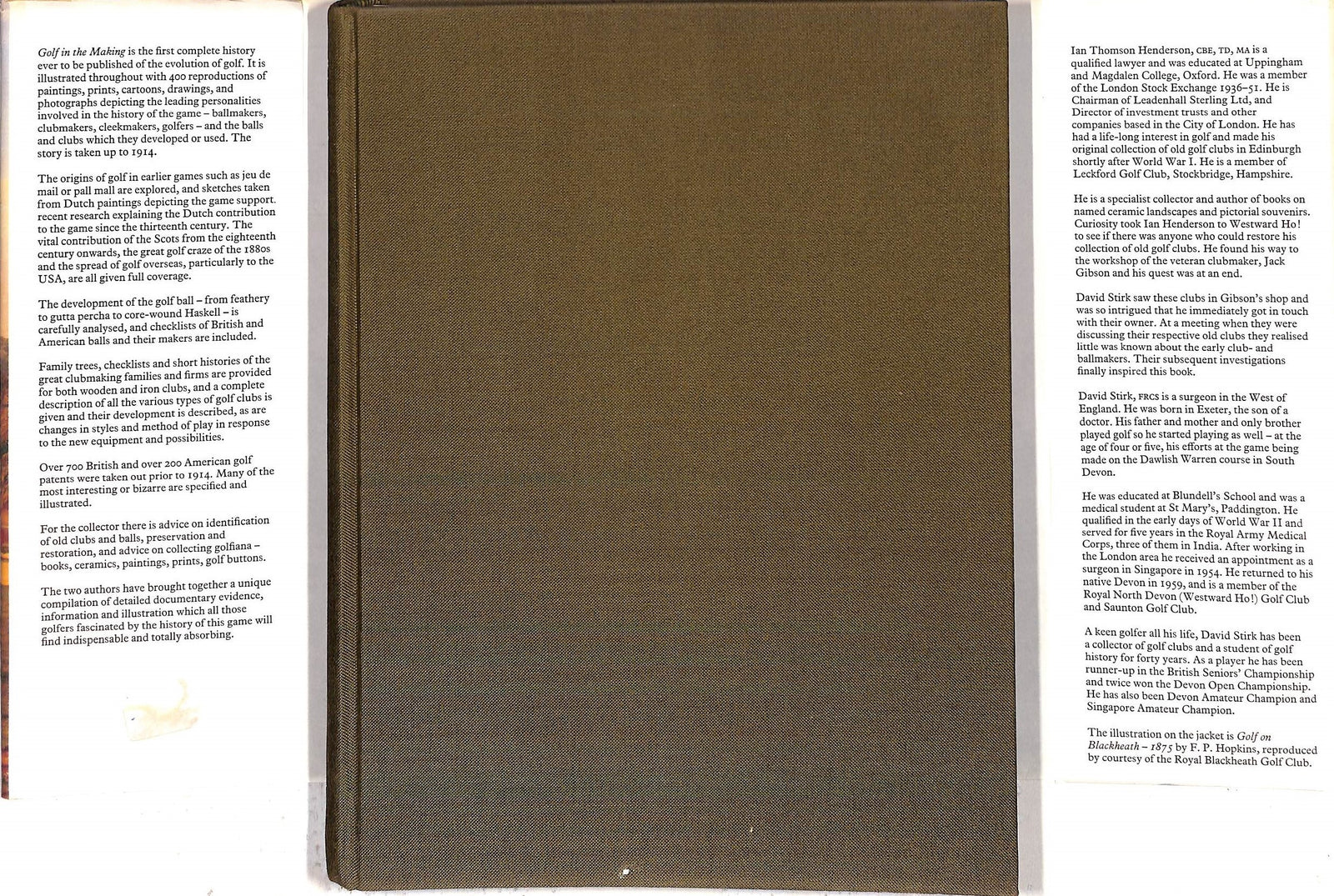 "Golf In The Making" 1979 HENDERSON, Ian T. & STIRK, David I.