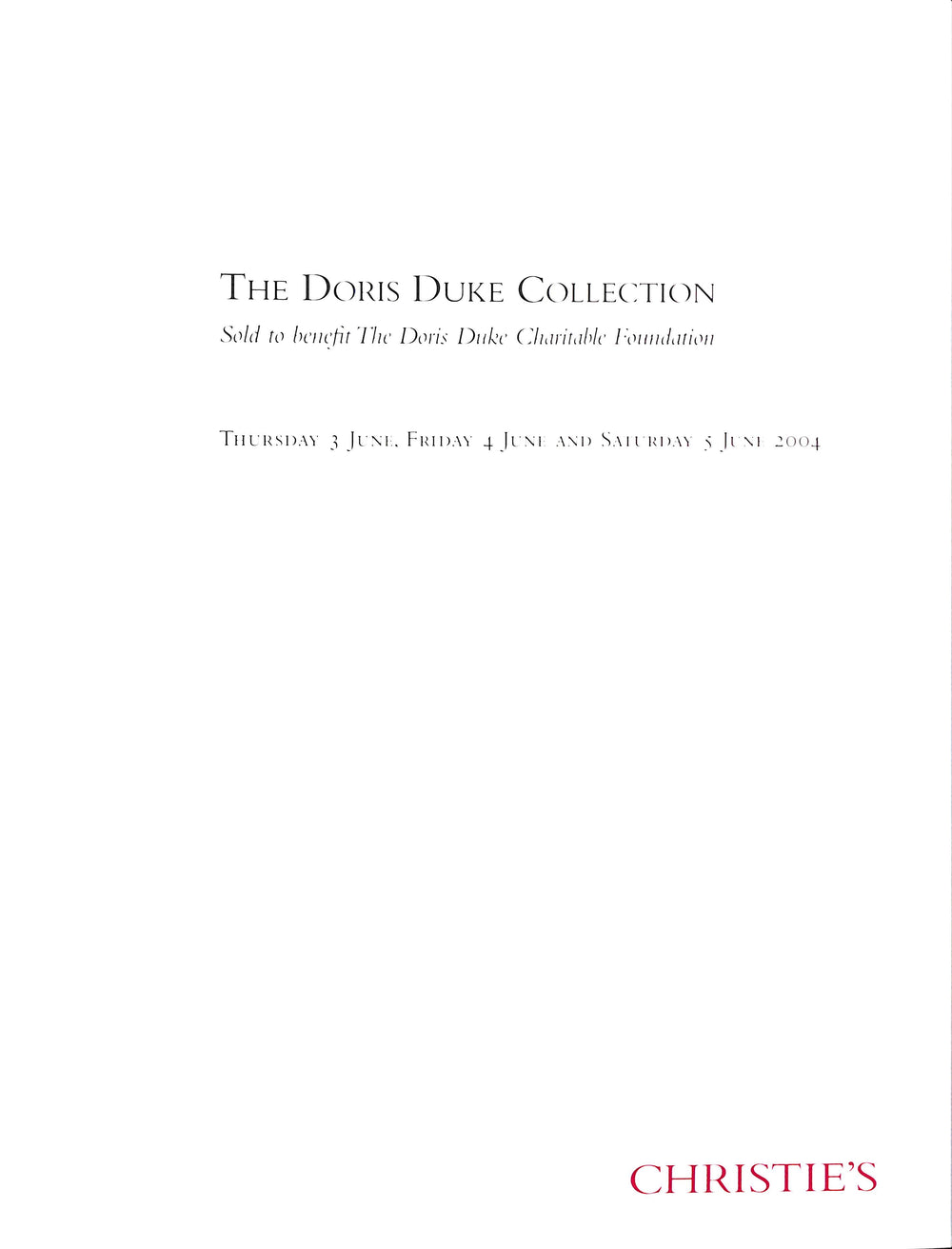"The Doris Duke Collection" 2004 Christie's (SOLD)