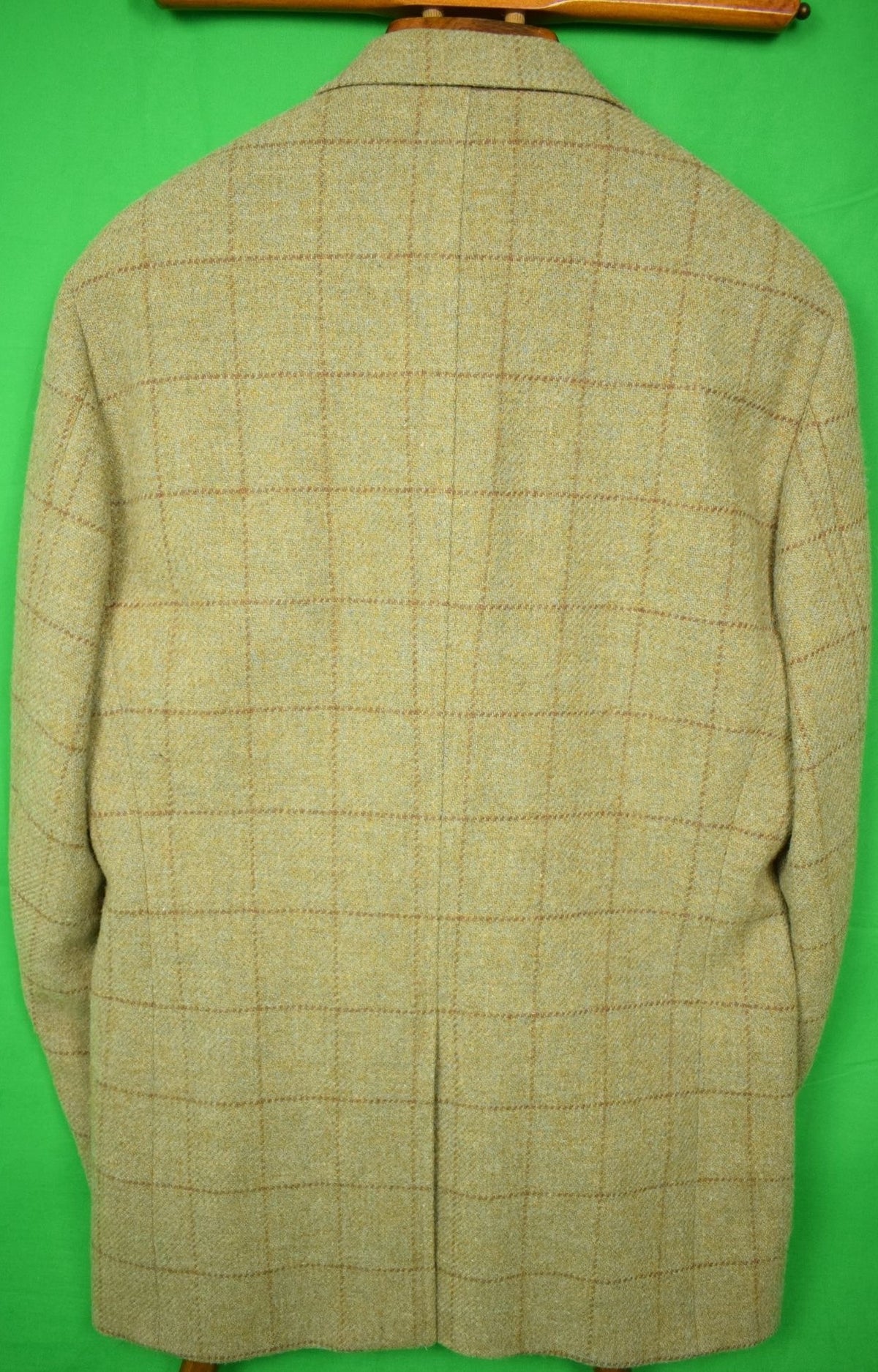 "Polo Ralph Lauren Blanket Plaid Italian Wool Tweed Jacket" Sz 42L