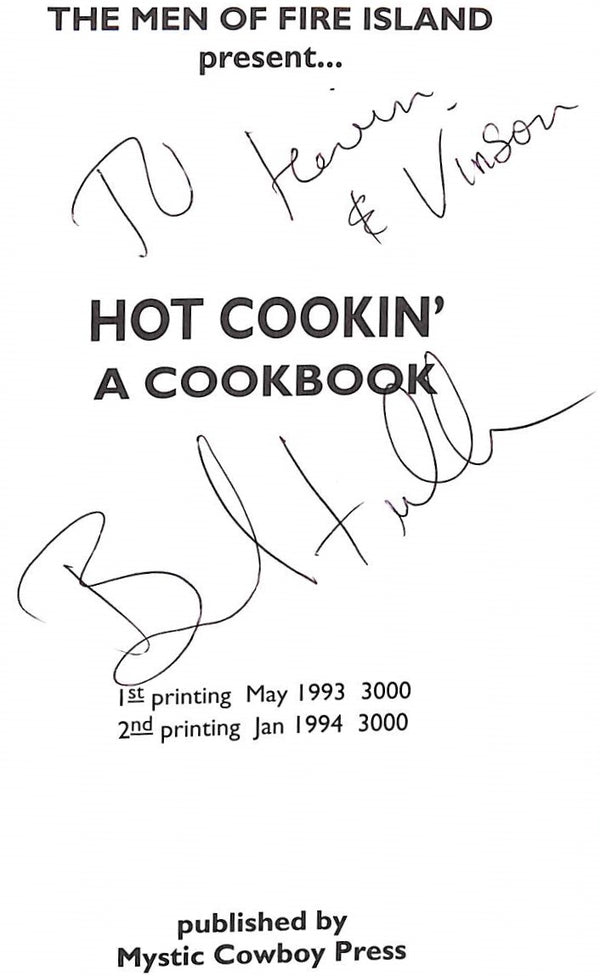 "The Men Of Fire Island Present... Hot Cookin' A Cookbook" 1994 FULLER