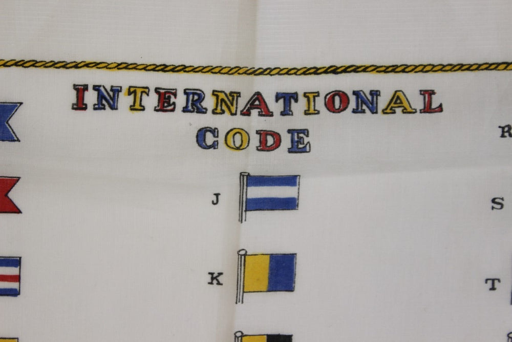 International Code Pocket Square w/ A-Z Signal Flags