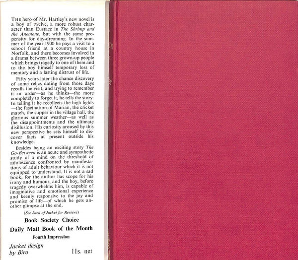 "The Go-Between" 1953 HARTLEY, L.P. (SOLD)