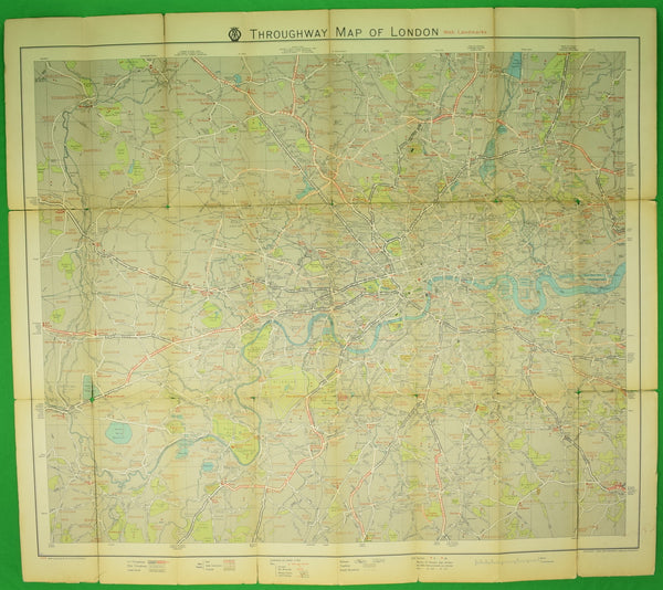 "A.A. Throughway Maps" 1929