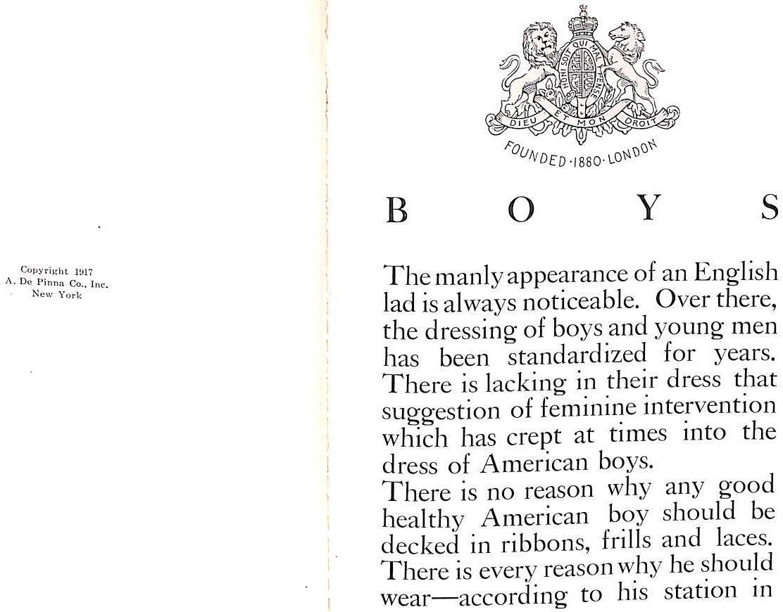 "Boys" 1917 De Pinna (SOLD)