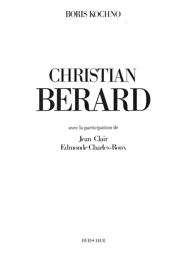 "Christian Berard" KOCHNO, Boris