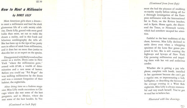 "How To Meet A Millionaire" 1951 LILLY, Doris