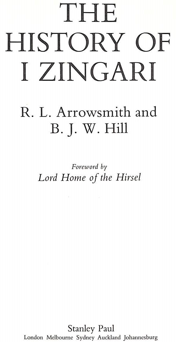 "The History Of I Zingari" 1982 ARROWSMITH, R.L. & HILL, B.J.W.