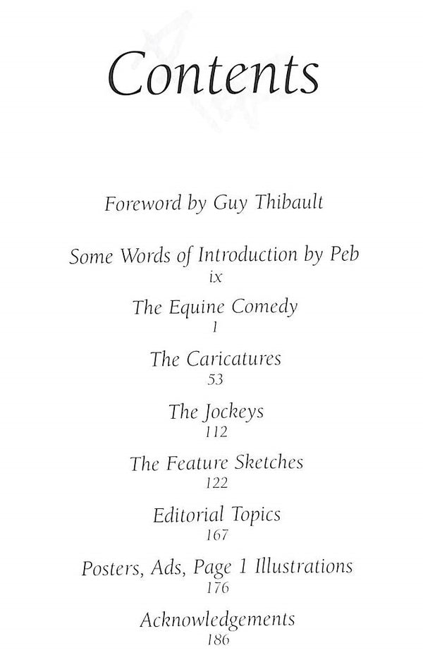 "Forty Years Of Peb: The Racing World In Sketch and Caricature" 1995 T