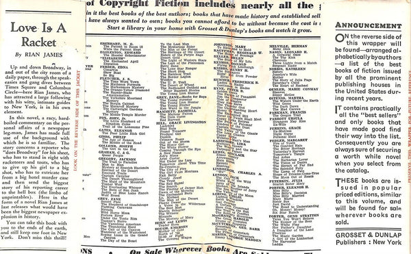 "Love Is A Racket" 1931 JAMES, Rian