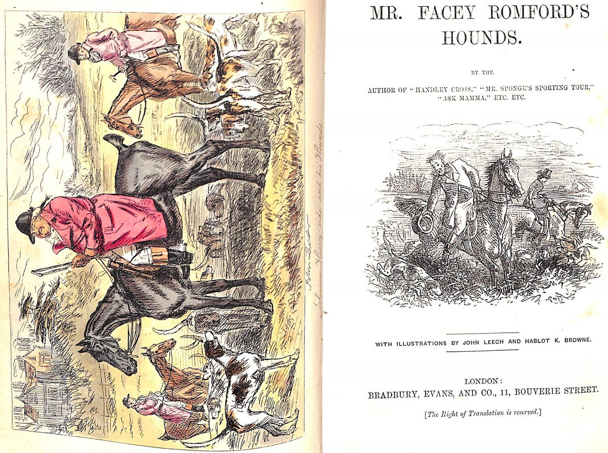 "Mr. Facey Romford's Hounds" SURTEES, Robert S.