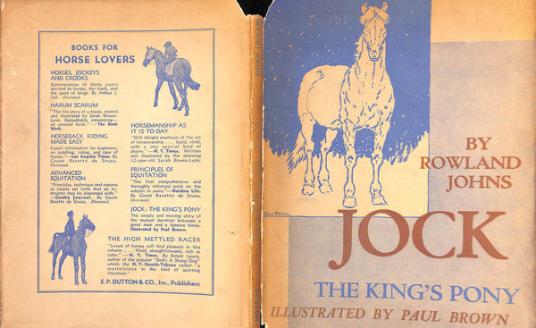 "Jock: The King's Pony w/ Original Cover Artwork by Paul Brown" 1936 J
