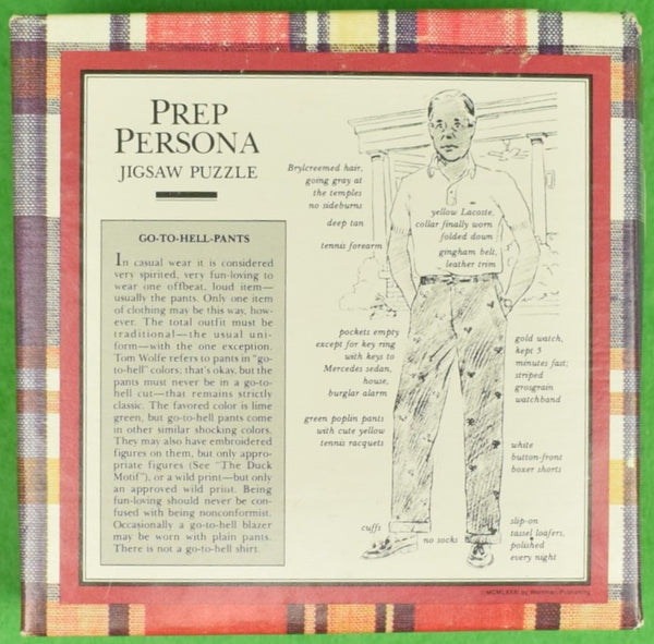 "The Official Preppy Jigsaw Puzzle Go-To-Hell-Pants Prep Persona" 1981