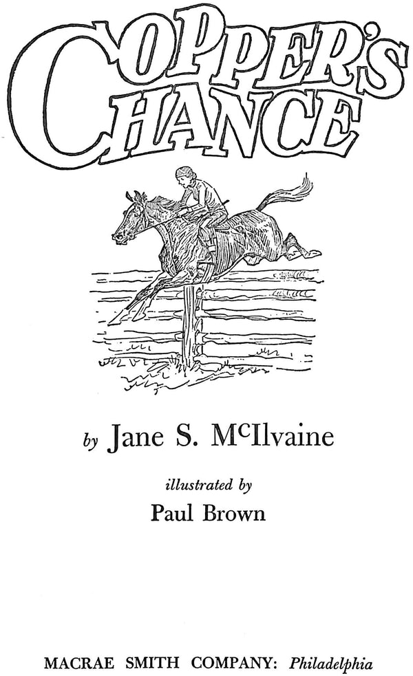 "Copper's Chance" 1951 MCILVAINE, Jane S.