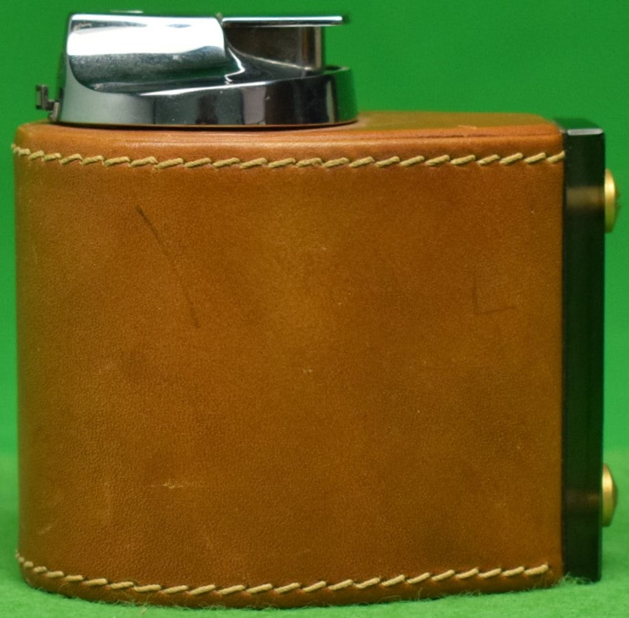 Mark Cross Italy Saddle Leather-Lined Ronson Lighter