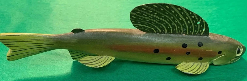 "Set x 4 Jim Pullen Cadillac, MI Speckled Trout Fish Decoys" (SOLD)