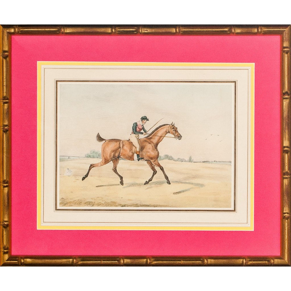 "Jockey Up on Racehorse" Watercolour