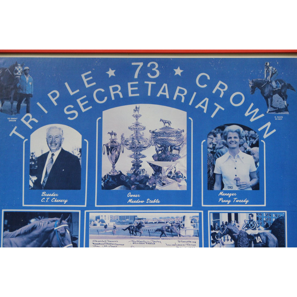 "Triple Crown Secretariat" 1973 Poster Inscribed by Jockey Ron Turcott